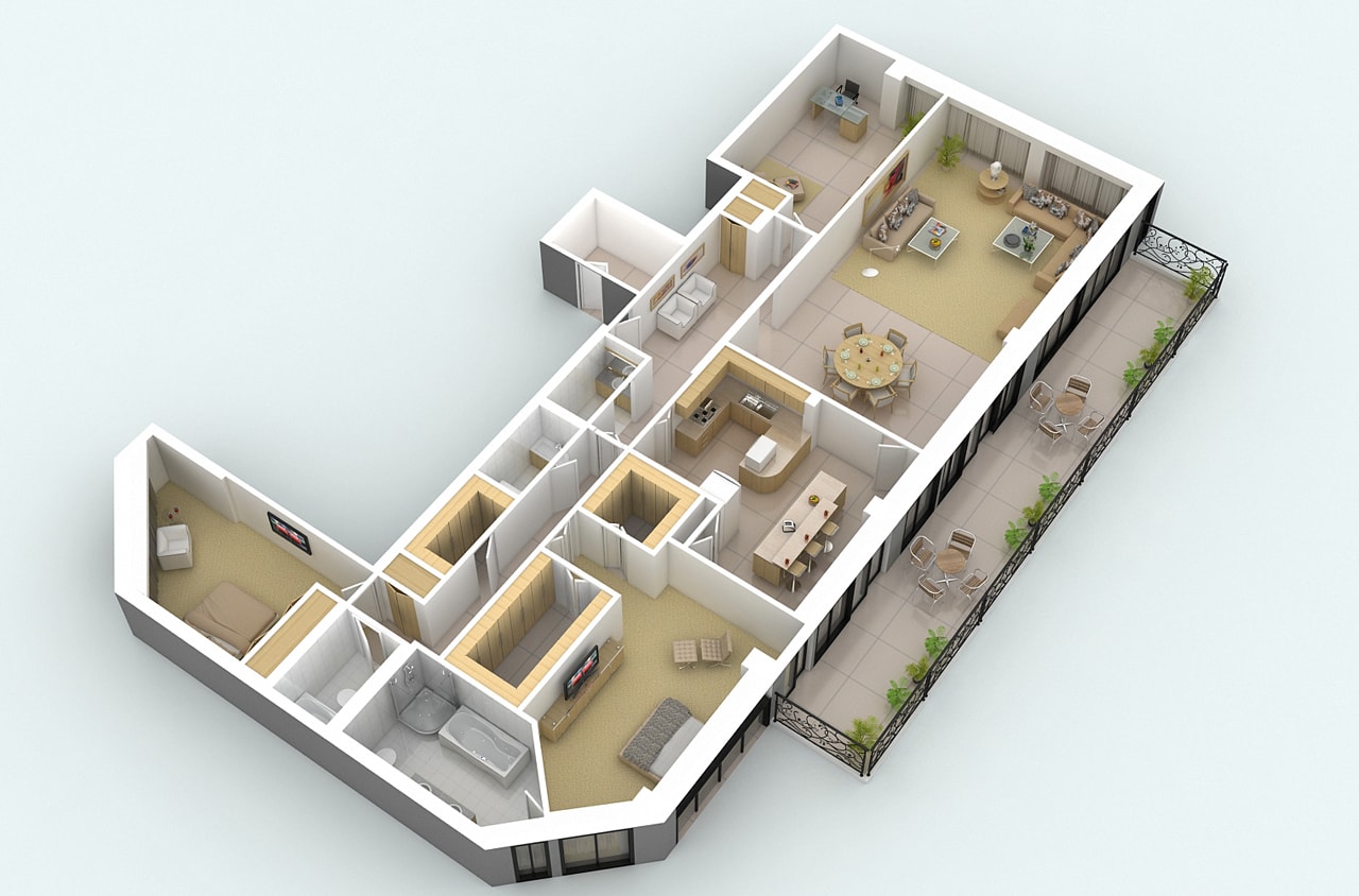 Architectural Floor Plan Rendering